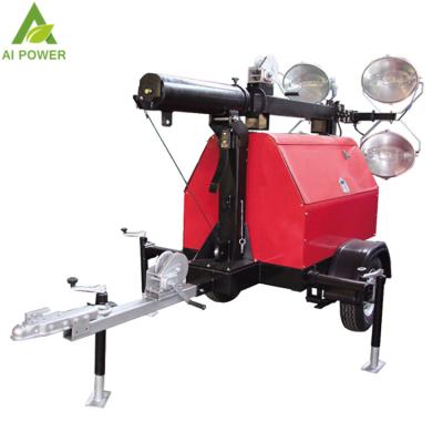 Cina Generatore leggero diesel portatile 10kw della pianta della torre del faro 9m del generatore della strada di Mitsubishi del combustibile diesel in vendita