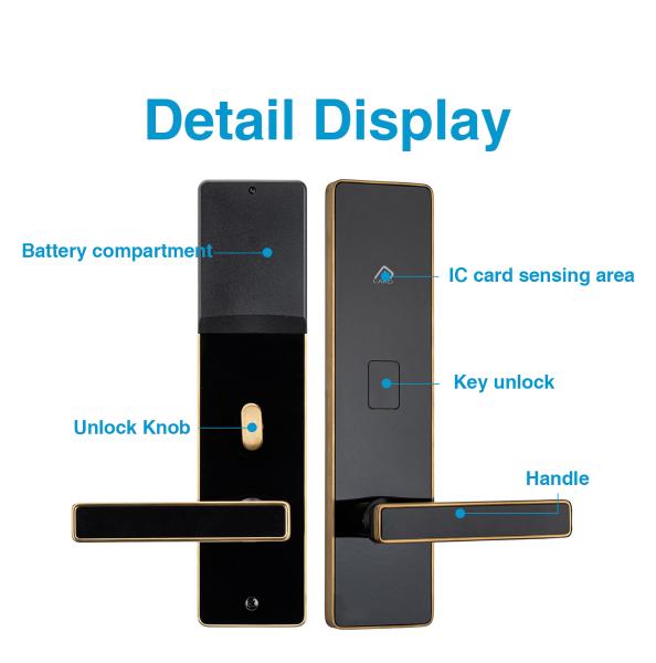 Quality Stainless Steel Tri Proof Material Hotel Smart Locks With Free Software System for sale