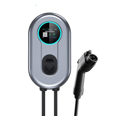 China Type 1 EV Charger 40A Charging Station 9.6KW Wallbox Level2 Electric Vehicle Charger With LCD Screen for sale