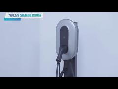 AC 400V Type2 Wallbox EV het Elektrische voertuig van de Autolader 8-16A Regelbare het Laden Stapel In drie stadia