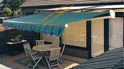 China Outdoor Waterproof Manual or  Motorized  Retractalbe Folding Arm Awning for sale