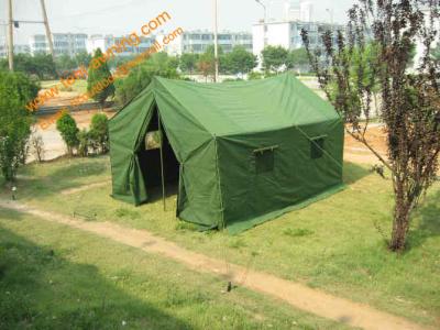 China 6  People Galvanized Steel Military Camping Waterproof  Canvas Army Tent for sale