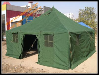 China Pole-style Galvanized Steel Waterproof  Military Canvas Army Camping Tent for sale