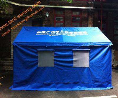 China 3x4m Outdoor Steel Framed  Waterproof  Disaster Refugee Relief  Emergency Tent for sale