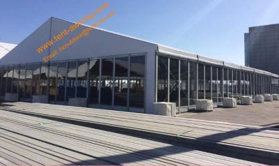 China Fireproof Party Tent with Glass Walls Aluminum Structure Wind Resistant Event Marquees for sale