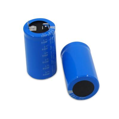 중국 러그 2.7 볼트 500 패럿 교체 슈퍼 커패시터 배터리 스루홀 판매용