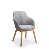 Quality Fabric Upholstered Restaurant Chair And Table Ash Wood Frame Legs Commercial for sale