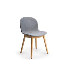 Quality Fabric Upholstered Restaurant Dining Chairs PP Solid Ash Wood Legs For Hotel for sale