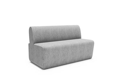 China Modern Fabric Armless 2 Seater Sofa Solid Wood Frame For Office Hotel 1550 * 815 * 750mm for sale