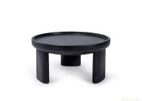 Quality Black Round Commercial Coffee Table Cafe Lounge Fiberglass Coffee Table for sale