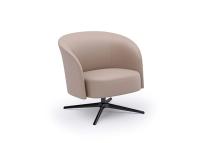 Quality Full Silicone Leather Lounge Chair Microfiber PU Alloy Base Leather Leisure for sale