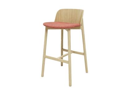 China Bentwood Ash Wood Bar Stool Counter Chair Upholstered For Kitchen Islands for sale