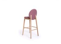 China Elegant Design Padded Bar Stools  Solid Ash Legs For Hotel Cafe Dining for sale