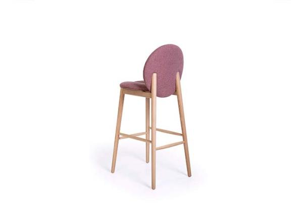 Quality Elegant Design Padded Bar Stools Solid Ash Legs For Hotel Cafe Dining for sale