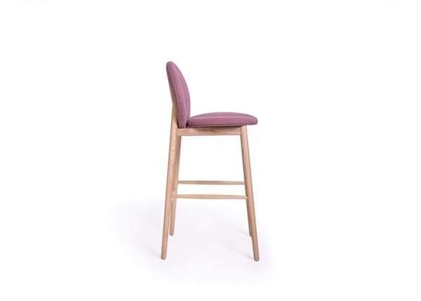 Quality Elegant Design Padded Bar Stools Solid Ash Legs For Hotel Cafe Dining for sale