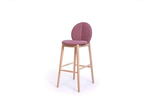Quality Elegant Design Padded Bar Stools Solid Ash Legs For Hotel Cafe Dining for sale