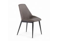Quality Commercial Crazy Horse PU Leather Dining Chair With Metal Frame For Restaurant for sale