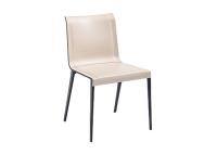Quality Aluminum Frame Modern Restaurant Chairs Firm Microfiber Leather For Coffee Shops for sale