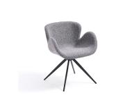 Quality Swivel Restaurant Dining Chair Metal Frame Fabric Dining Chair For Hotel for sale