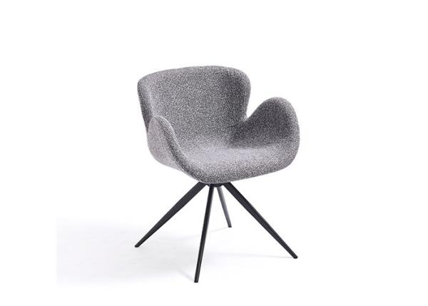 Quality Swivel Restaurant Dining Chair Metal Frame Fabric Dining Chair For Hotel for sale