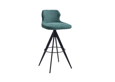 China Metal Frame Fabric Swivel Counter Stools Stylish Design For Bar Kitchen Island for sale