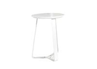Quality Round Wood Top Small Nesting Coffee Table High Stability With Metal Base for sale