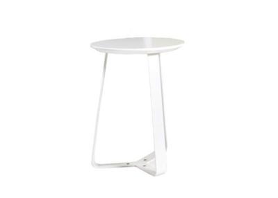 China Round Wood Top Small Nesting Coffee Table High Stability With Metal Base for sale