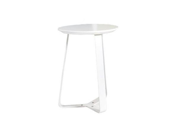 Quality Round Wood Top Small Nesting Coffee Table High Stability With Metal Base for sale