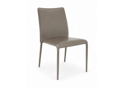 China Modern Fully Upholstered PU Leather Dining Chair For Restaurant And Hospitality for sale