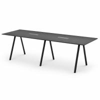China Modern Rectangular MFC Table Top Bar Table With Cable Channels For Office Hotel for sale