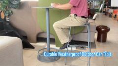 Durable Metal Outdoor Bar Table for Commercial Spaces