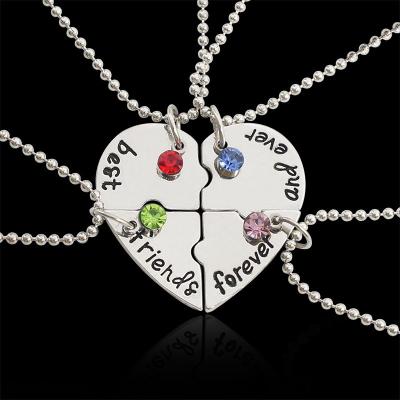 China Simple design stainless steel best friend&sisters couple necklace broken necklace for sale
