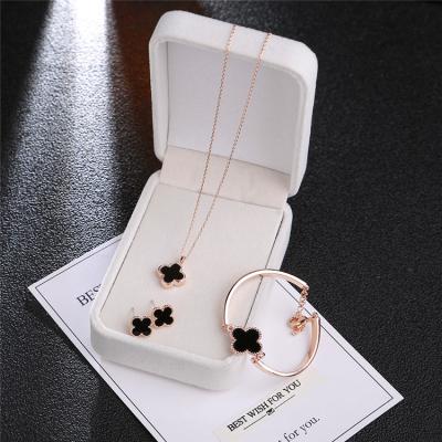 China Rose gold plated earring/necklace/bangle jewerly sets for enagement for sale