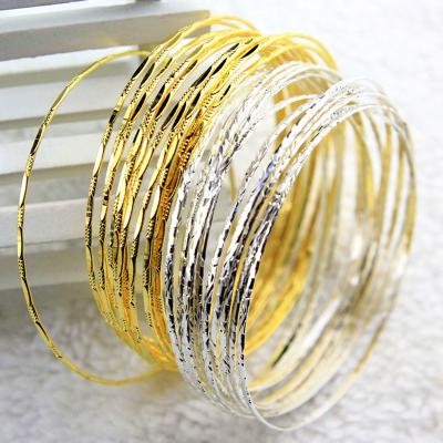 China Simple design gold silver plated  brass bangle for men and women for sale