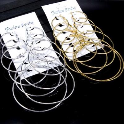 China Gold/silver plated brass small/middle/large size hoop earring for girls for sale