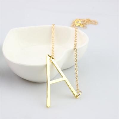 China Simple design thing chain gold plated letter A -Z pendant necklace for sale