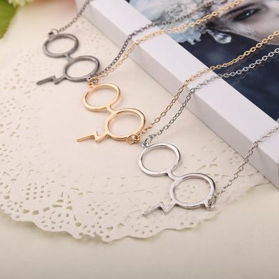China Special and lovely 925 sterling silver style gold silver black plated glass pendant necklace for sale