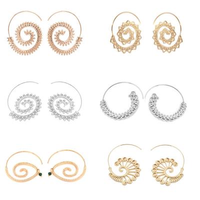 China Elegant design brass  rose gold /silver/gold plated eddy drop earring for sale