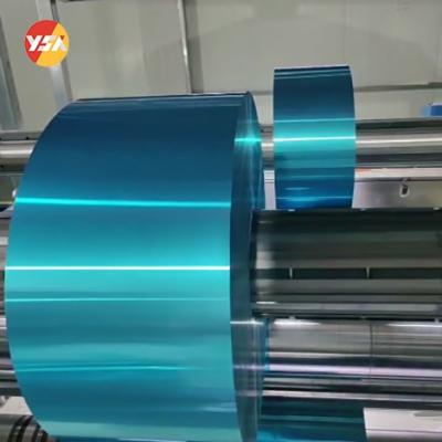 China Hydrophilic Blue Aluminum Foil Roll 8011 Custom Width Air Conditioner Heat Exchange for sale