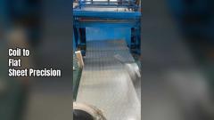 Orange Peel Pattern Embossed Aluminum Coil Uncoiling & Leveling