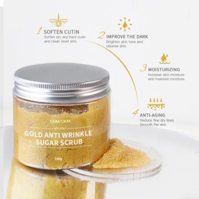 Cina oro di 210g 24K che esfolia approvazione dei prodotti di cura di pelle dell'OEM di Sugar Body Scrub GMPC in vendita