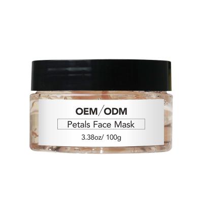 China Cura di pelle dell'OEM Clay Mask Natural 100ml Rose Petal Face Gel Mask for sale