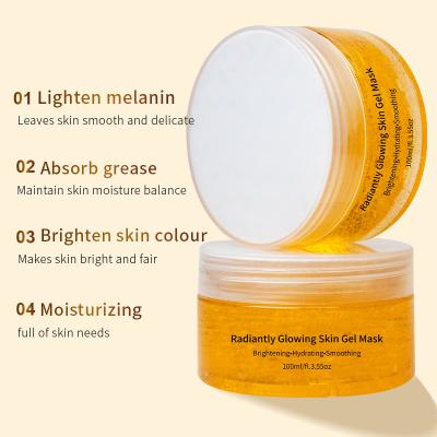 Cina radiante maschera d'ardore del gel della pelle della curcuma 100ml con glutatione acido tranexamico in vendita