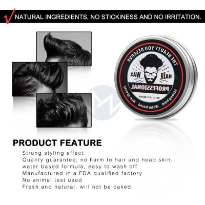 Cina 60g/pc Mens Cream Pomade Medium Hold Water Based All Day Hold Premium Hair Styling Wax in vendita