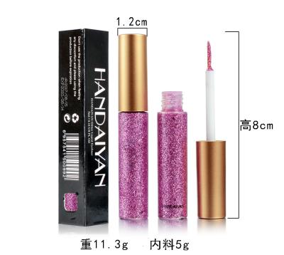 Cina 10PCS/SET Glitter Eyeliner per le donne Facile da indossare Eyeliner liquido pigmentato rosso bianco oro Trucco glitterato in vendita