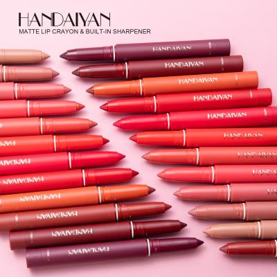 Cina Sharpenable girante Matte Lip Crayon Smudge Resistant che idrata il rossetto vellutato nudo di tatto in vendita