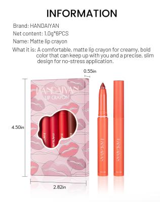Cina Sharpenable girante Matte Lip Crayon Smudge Resistant che idrata il rossetto vellutato nudo di tatto in vendita