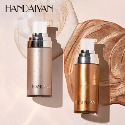 Cina 20ml Face And Body Luminizer Highlighter Cream Liquid Bronzer Illuminator Glow Glistening Makeup Foundation in vendita