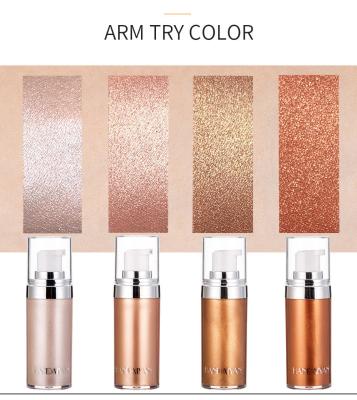 Cina 20ml Face And Body Luminizer Highlighter Cream Liquid Bronzer Illuminator Glow Glistening Makeup Foundation in vendita