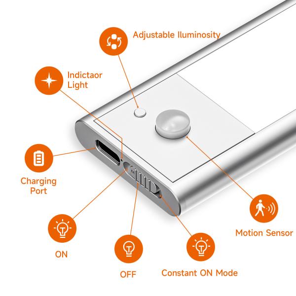 Quality USB Under Cabinet Light Panel Motion Sensor Interior Closet Lighting for sale